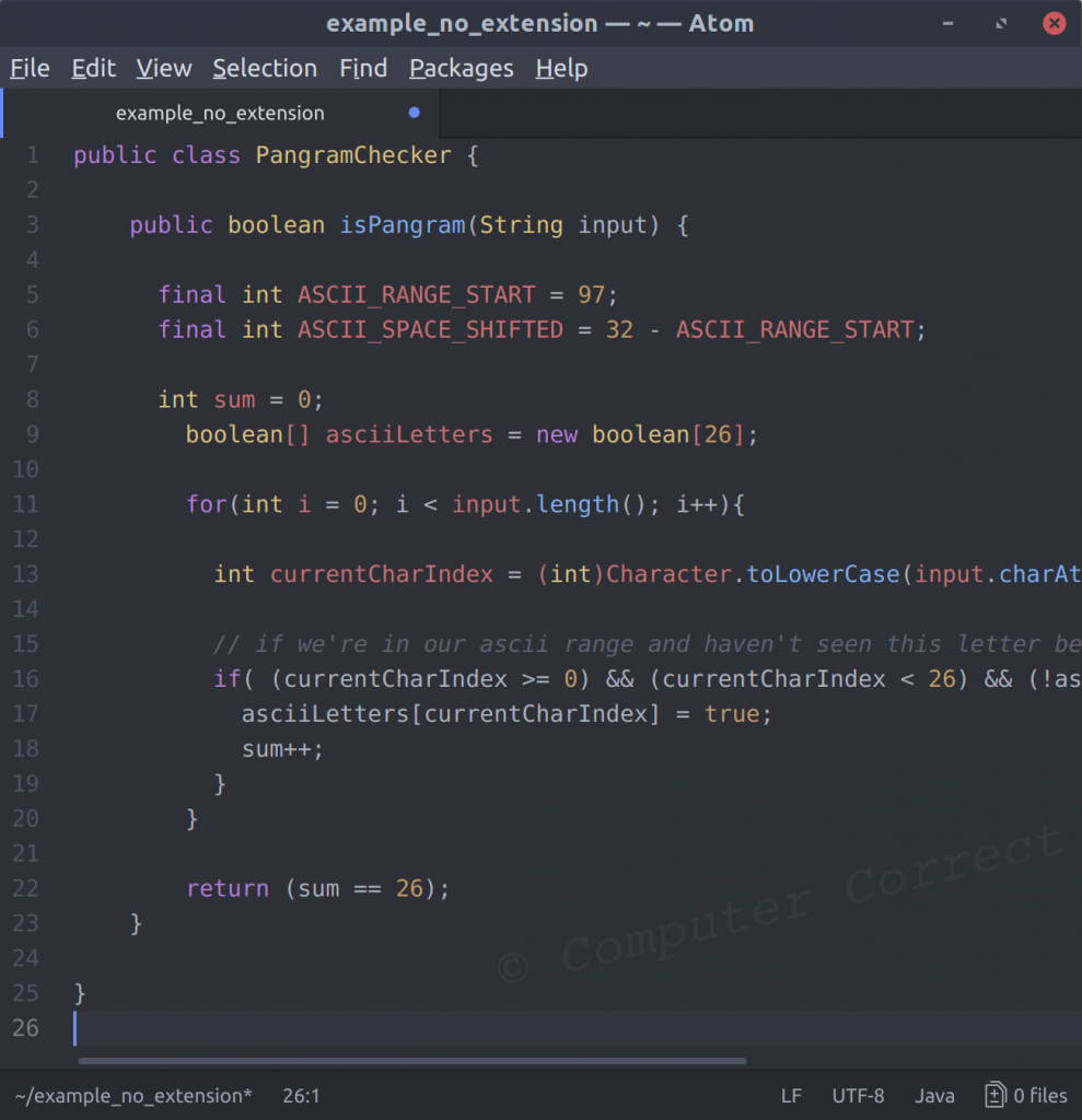 Change Syntax Language Highlighting in Atom – Computer Correct